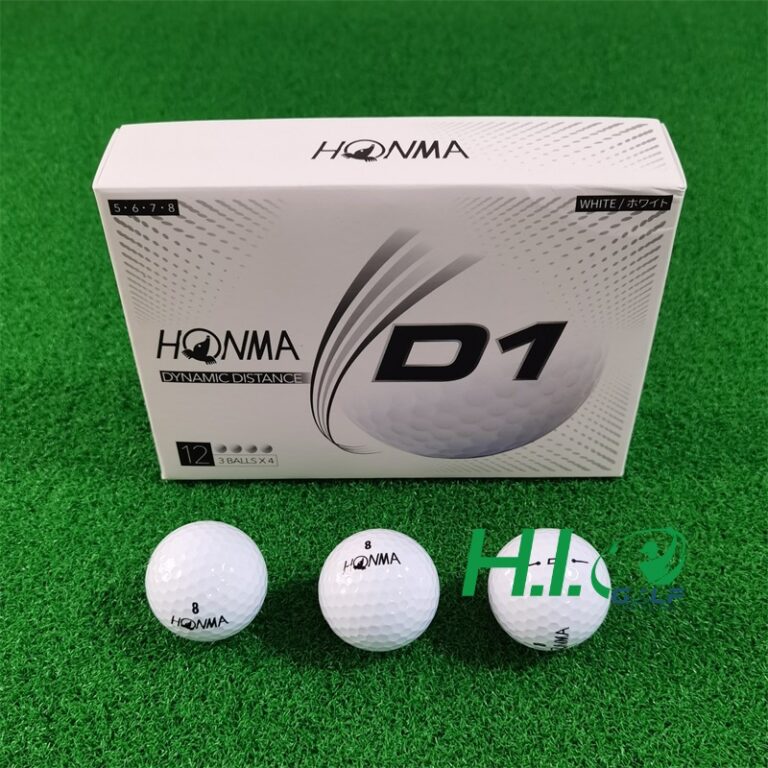 Hộp 12 bóng Golf Honma D1 2 lớp màu trắng - CH307